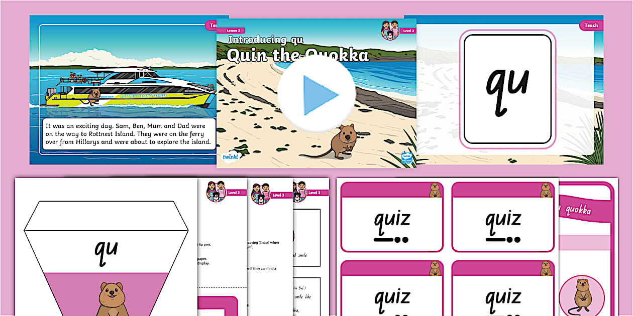 Phonics: Level 3: Week 2: Lesson 3: /qu/ sound revision