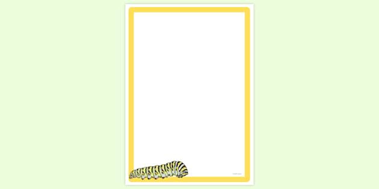 Simple Blank Caterpillar Page Border | Page Borders | Twinkl
