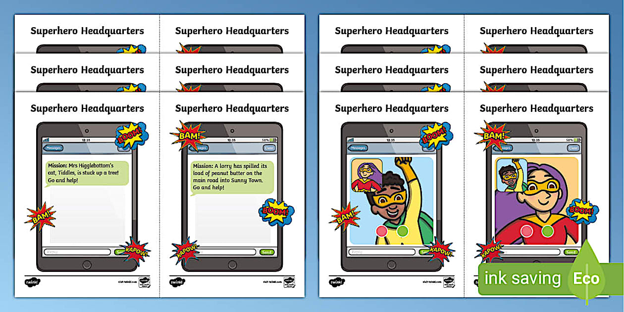 Editable Superhero Headquarters Tablet Activity - Twinkl