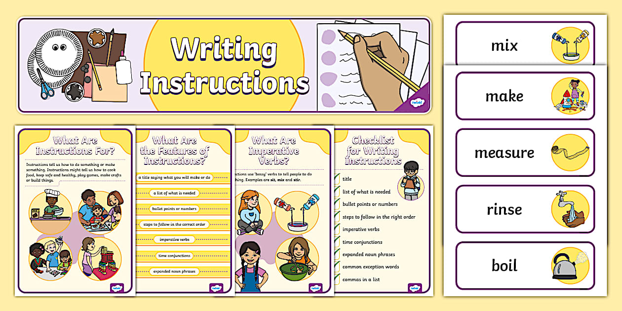 Instructions Display Pack - KS1 (teacher made) - Twinkl