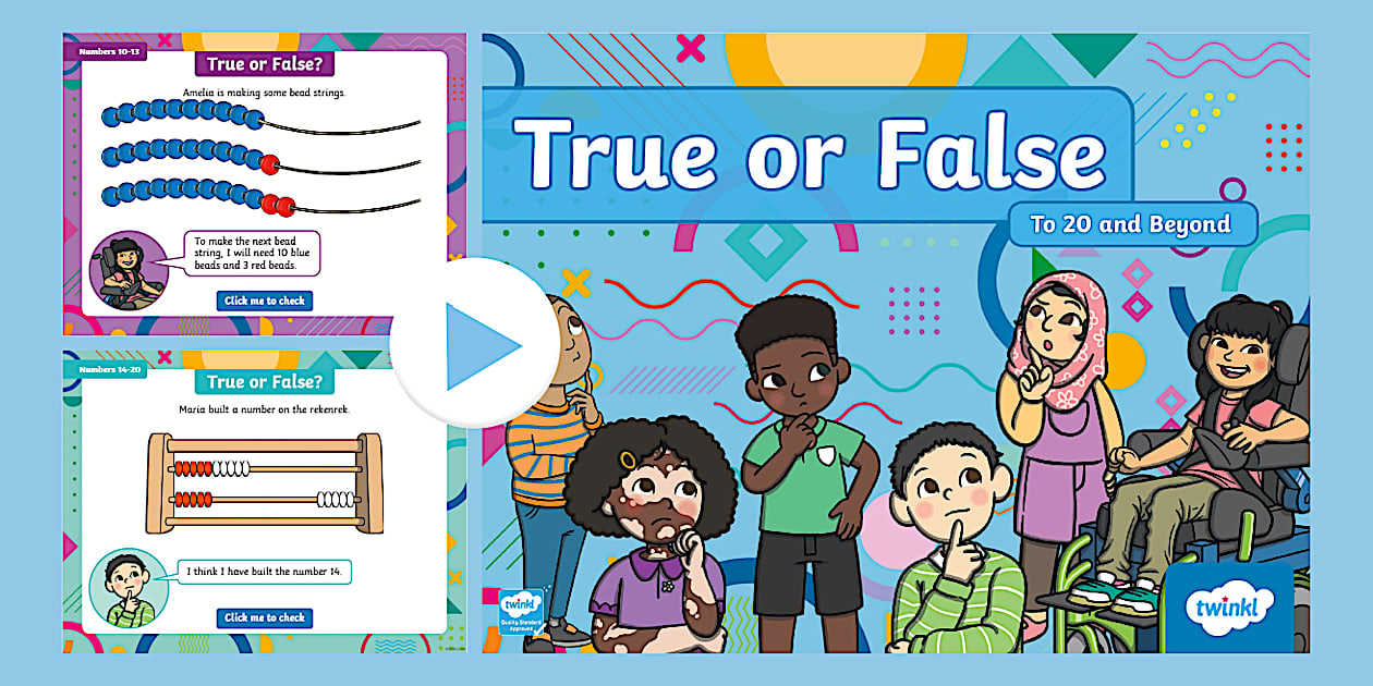 👉 EYFS Maths True or False PowerPoint: To 20 and Beyond