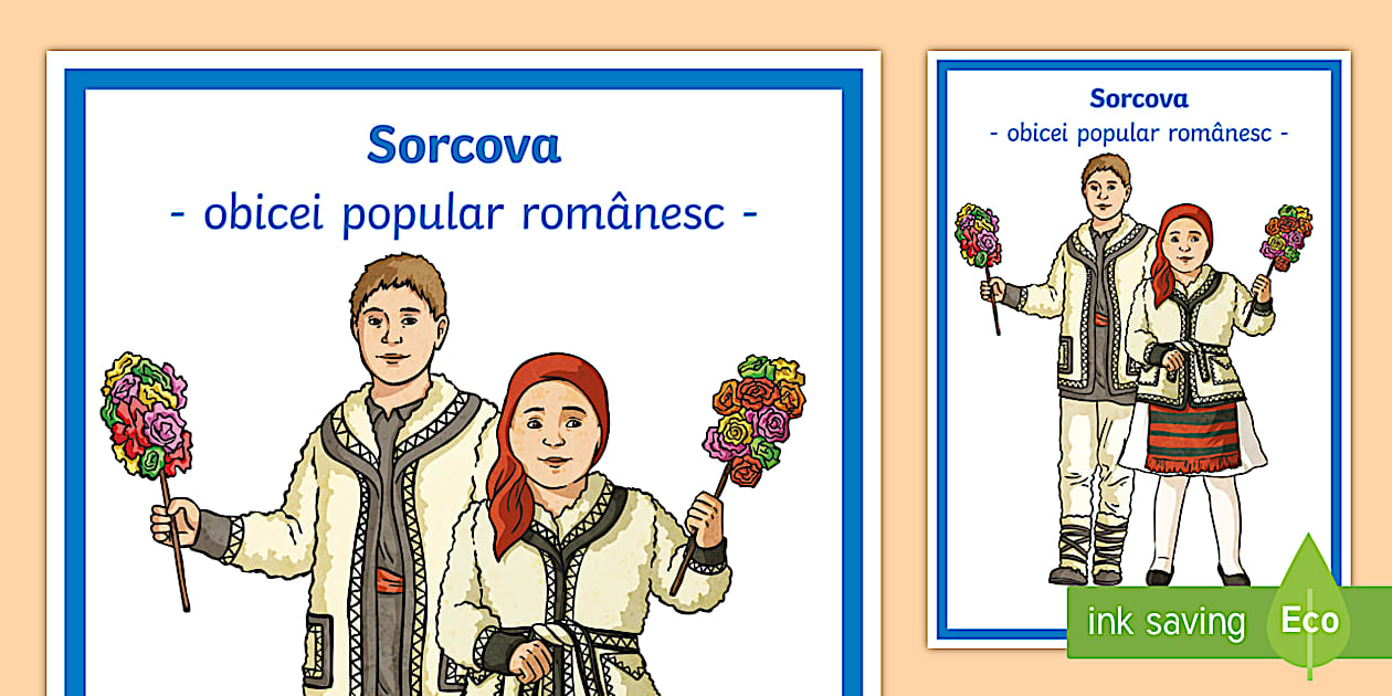 Tradiții de iarnă: Sorcova - Planșă cu diferite dimensiuni