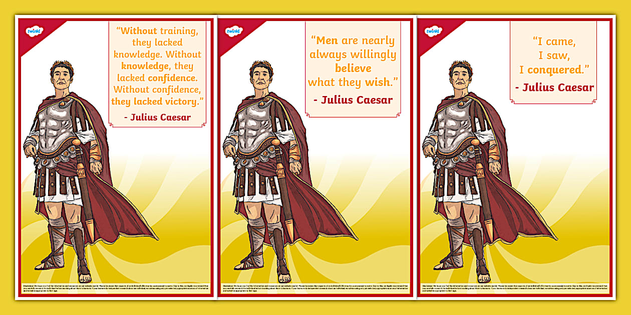 Julius Caesar Sayings Display Poster Pack (teacher made)