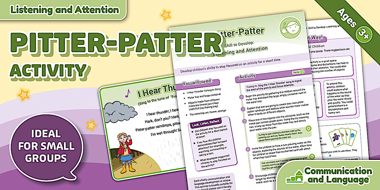 EYFS Communication and Language Activity: Focused Attention