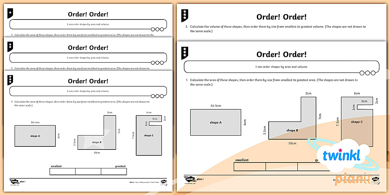 Maths Y6 Home Learning: Area and Volume of Shapes - Twinkl