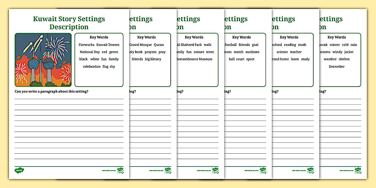 Kuwait Story Settings Description (teacher made) - Twinkl