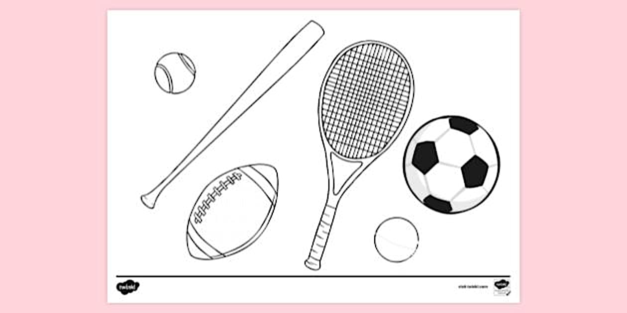 Printable Sports Colouring Page | Colouring Sheets - Twinkl