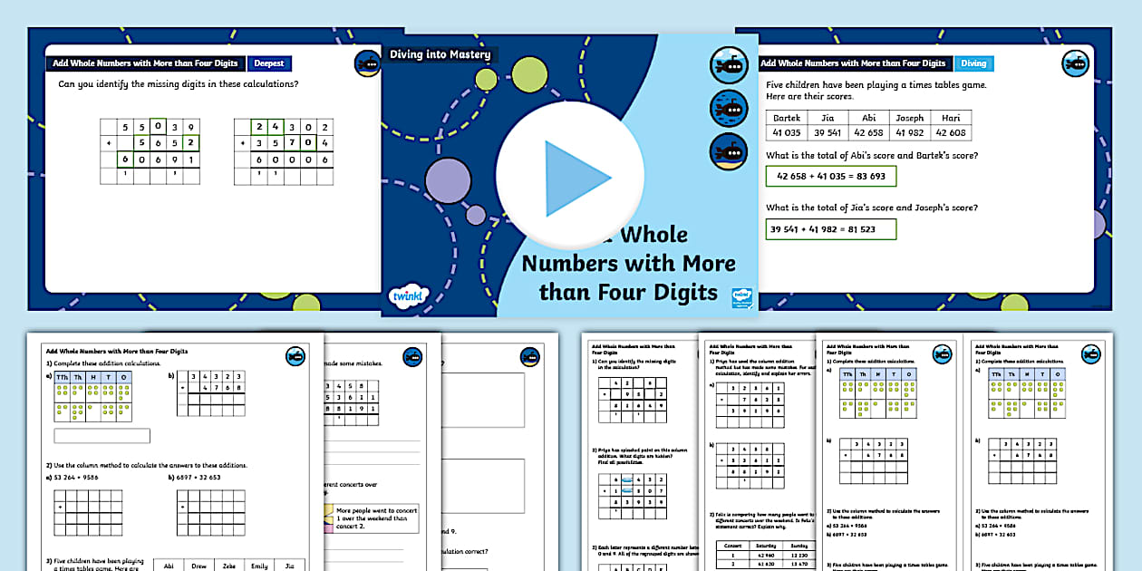 👉 Y5 DiM: Step 2 Add Whole Numbers with More than 4 Digits