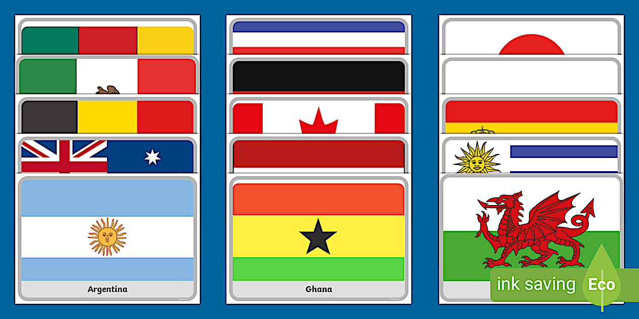 Men's World Cup Flags (teacher made) - Twinkl