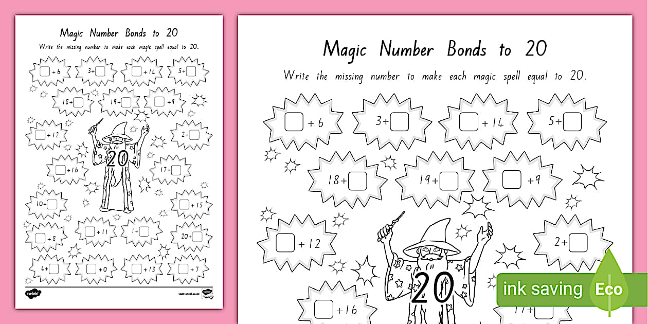 Magic Number Bonds to 20 | Addition Activity | Twinkl