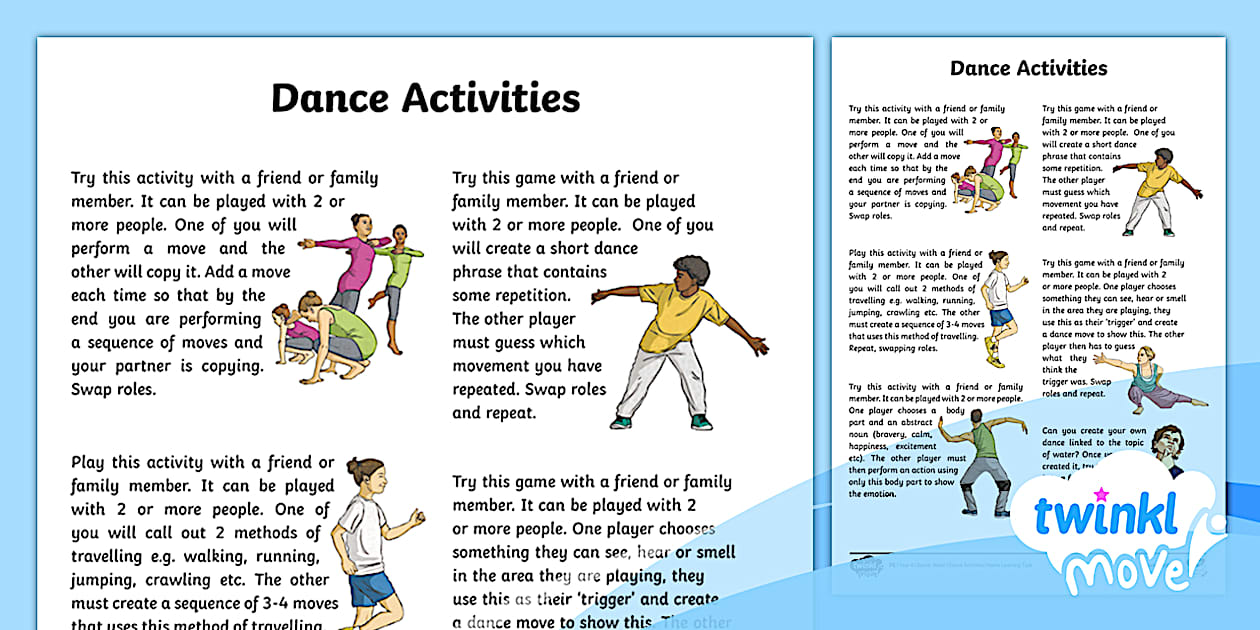 Twinkl Move - Year 4 Dance: Water Home Learning Tasks