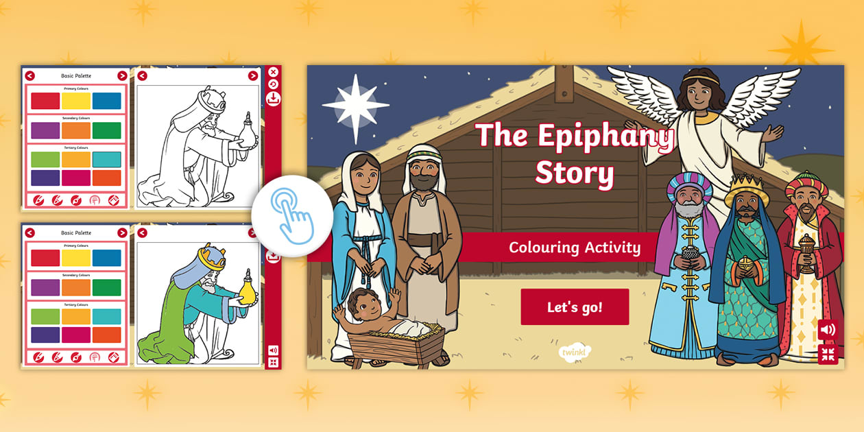 Epiphany Interactive Colouring - Twinkl Go - Twinkl