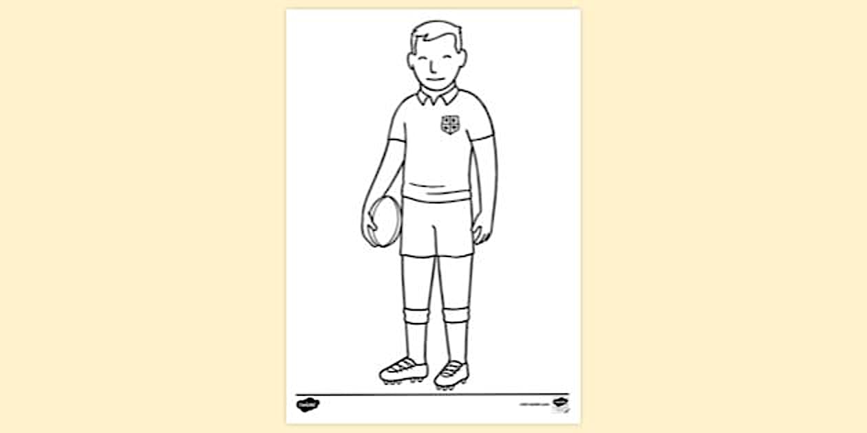 British Lions Rugby Player Colouring Sheet: Colouring Sheets