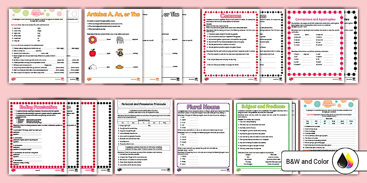 Second Grade Grammar Activity Pack (teacher made) - Twinkl