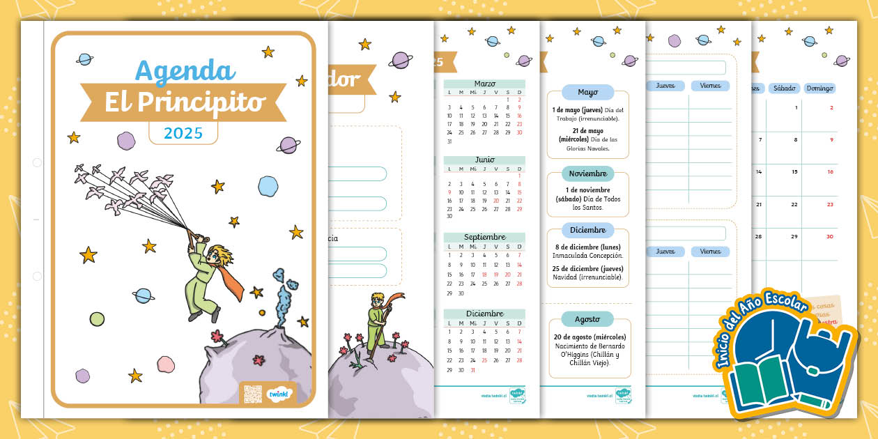 Agenda | Principito | 2025 | Chile | Docentes (teacher made)