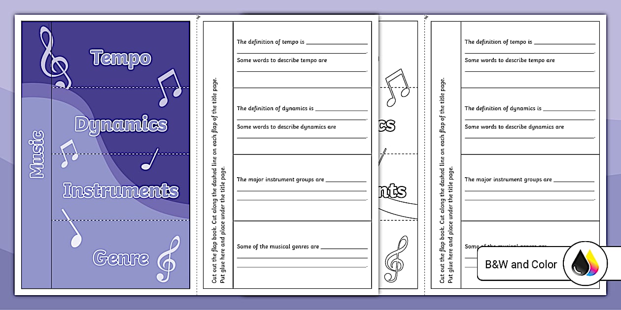 Listening To Music Flap Book | Resources | Twinkl USA