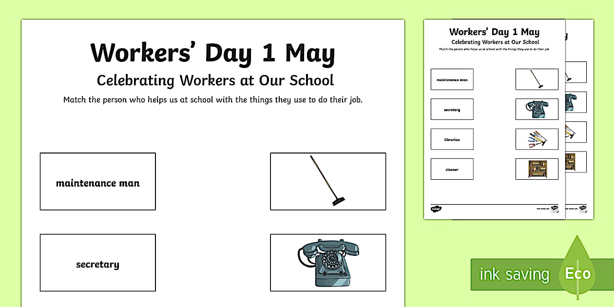 South Africa Workers' Day Matching Worksheet / Worksheet