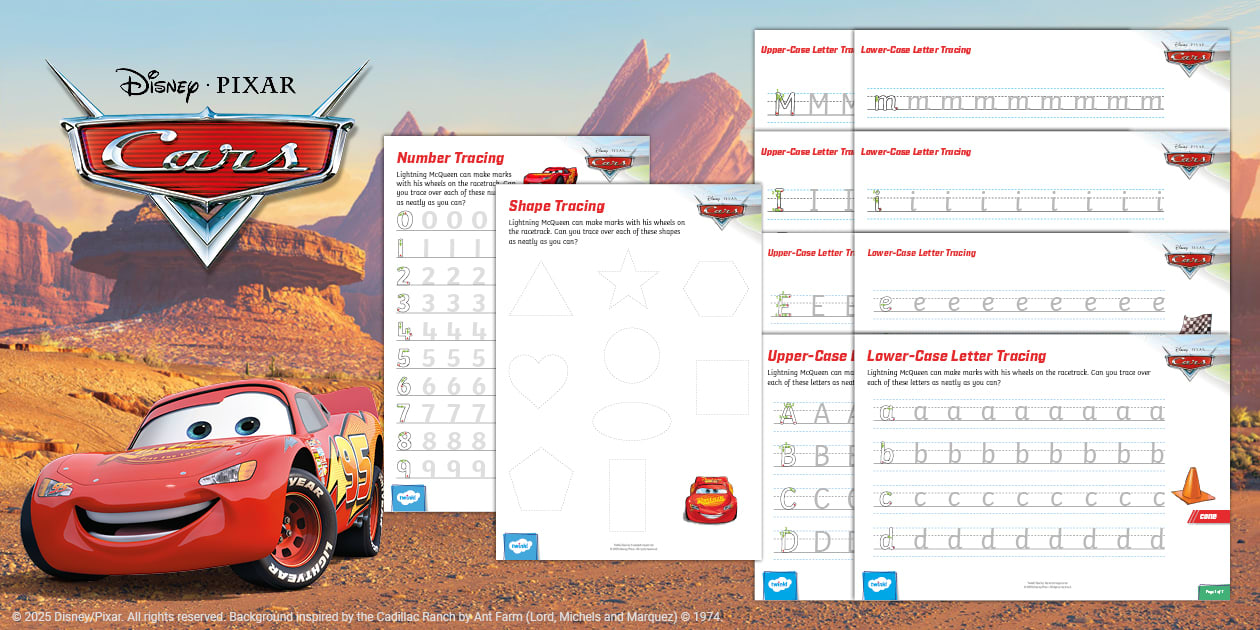 Lightning McQueen Alphabet & Number Activity | Disney’s Cars