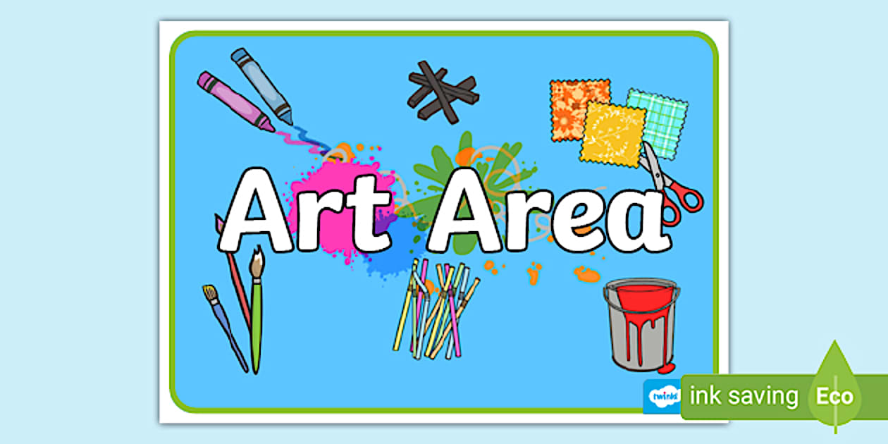 Editable Art Area Display Poster A4 (teacher made) - Twinkl