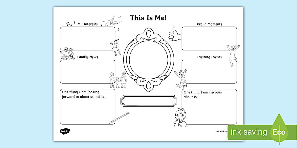 Editable Marvellous Me 'This Is Me!' Activity Sheet - Twinkl