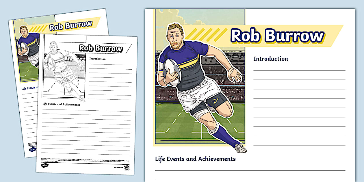 Rob Burrow Biography Template (Hecho por educadores)