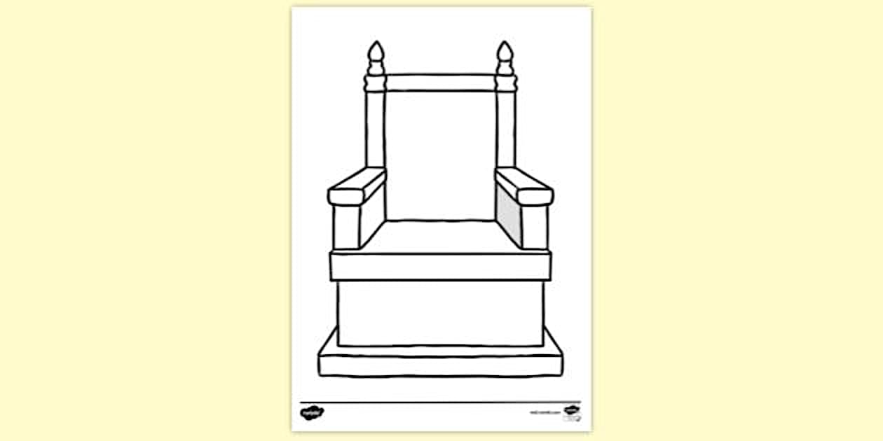 Throne Colouring Sheet (teacher made) - Twinkl