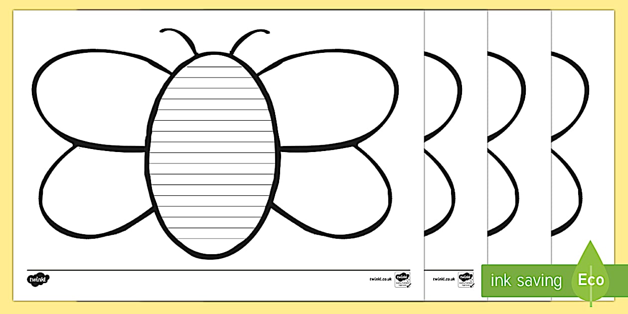 Editable Bee Writing Frames for Kids (professor feito)