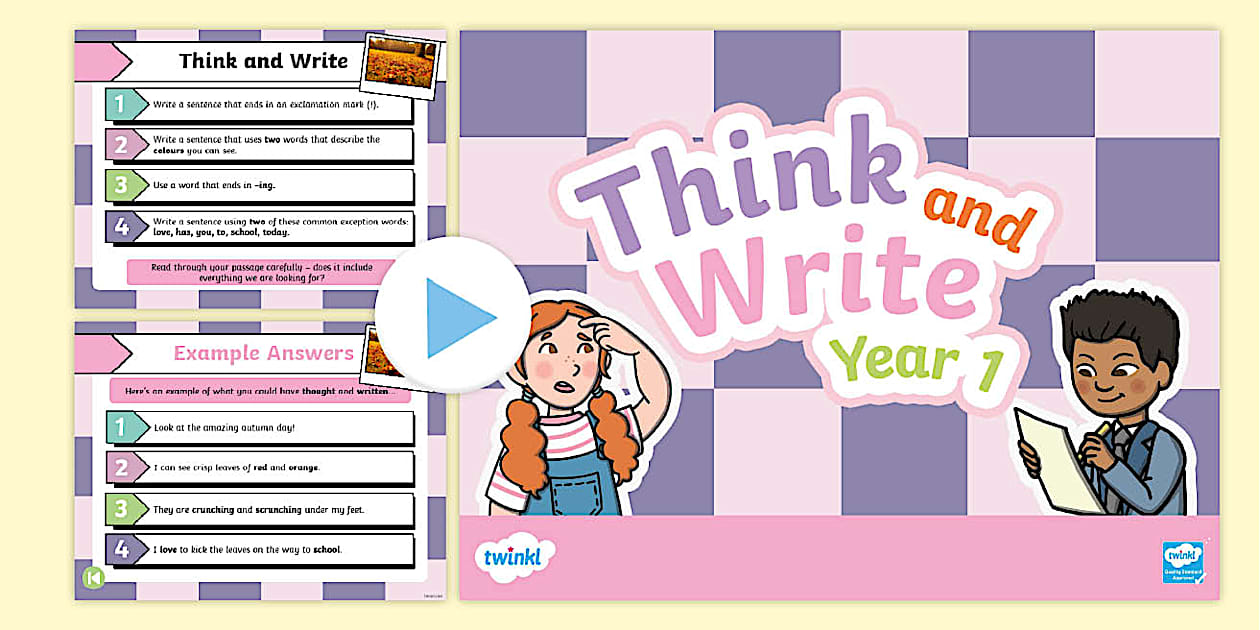 Year 1 Think and Write Activity PowerPoint - Twinkl