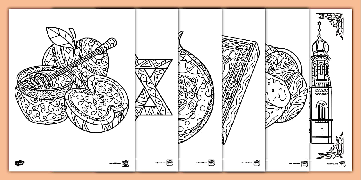 Rosh Hashanah Coloring Pages for Kids | Twinkl USA - Twinkl