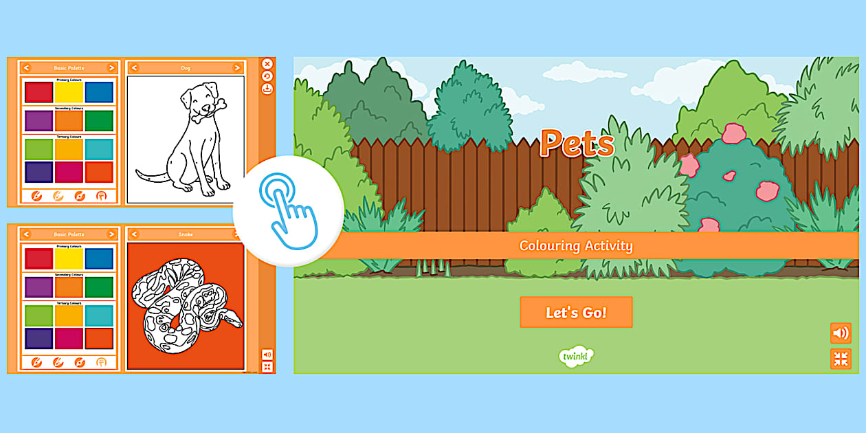 Pets Interactive Colouring Activity | Twinkl Go! - Twinkl