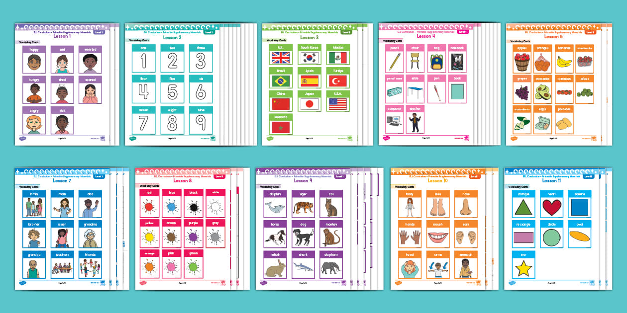 ELL Curriculum: Level 1 Supplementary Printable Materials