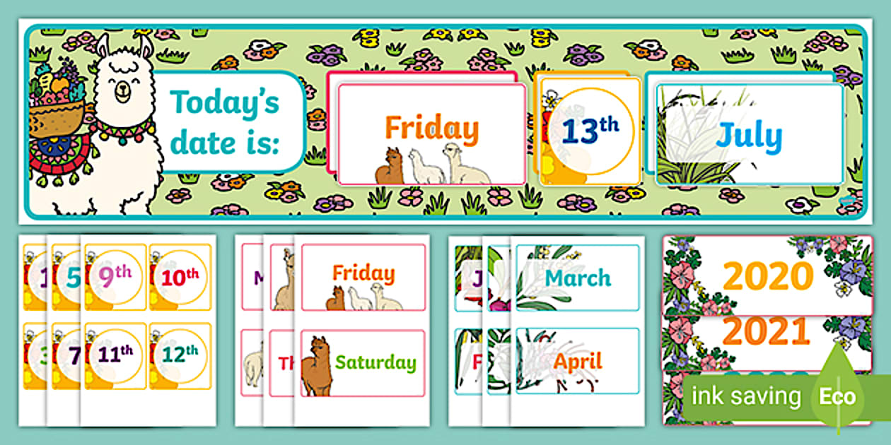 Llama Calendar (Teacher-Made) - Twinkl
