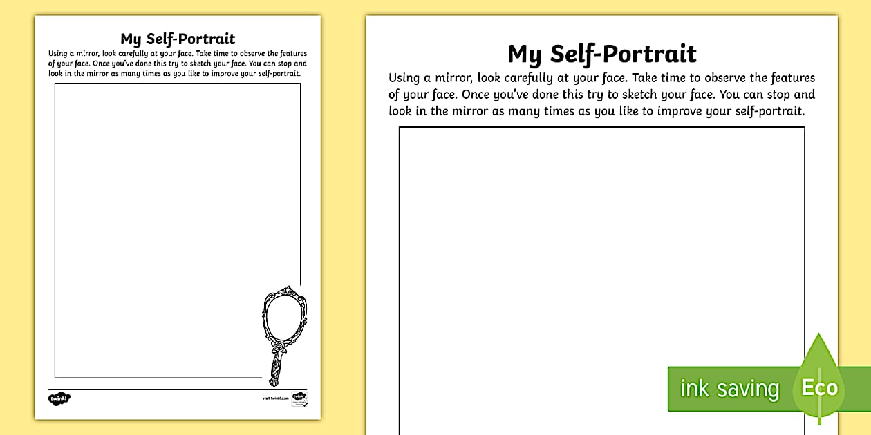 My Self Portrait Activity Sheet | KS1 - Twinkl Resources