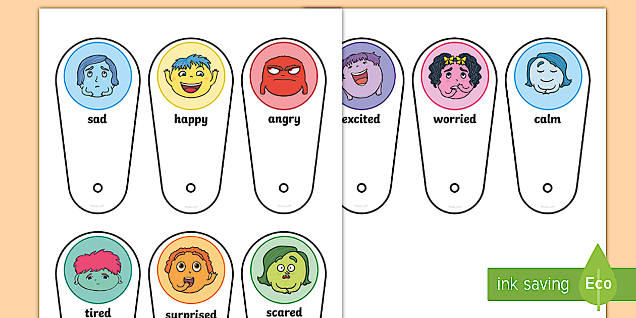 Editable Mood Monsters Fans (teacher made) - Twinkl