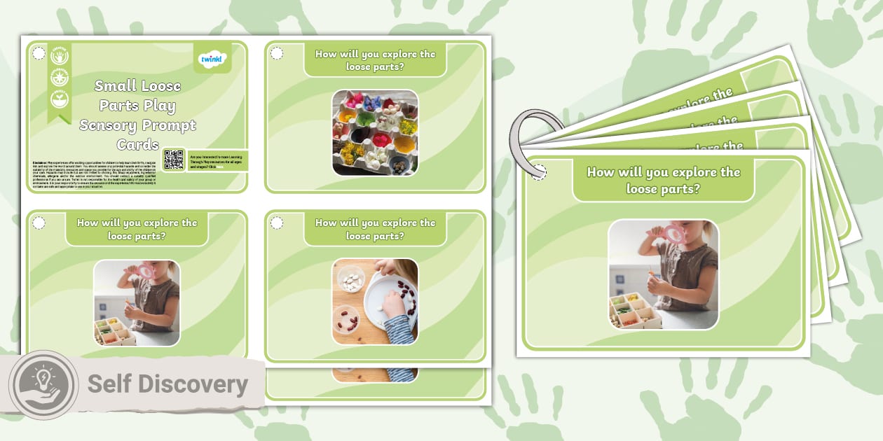Small Loose Parts Play Sensory Prompt Cards (teacher made)