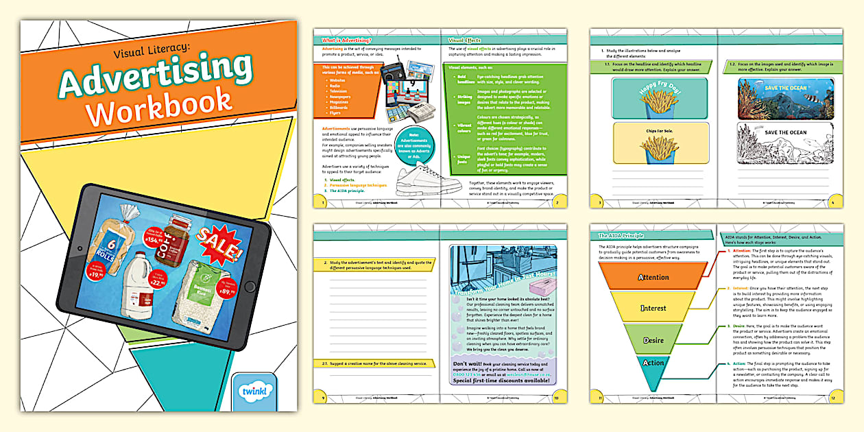 Visual Literacy: Advertising Workbook (teacher made)