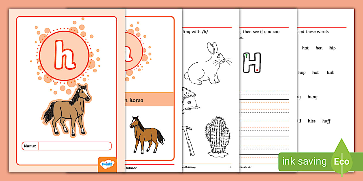 Sound-Symbol Booklet /h/ (professor feito) - Twinkl