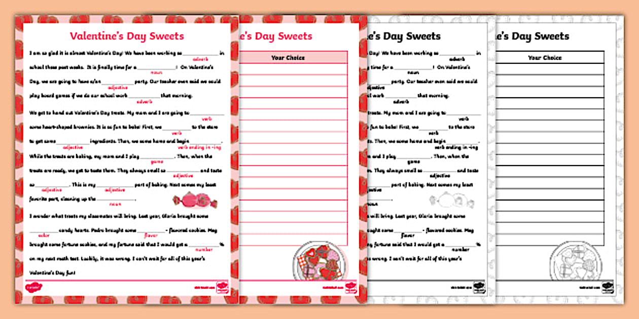 Valentine's Day Mad Libs for Kids | ELA Game | Twinkl USA