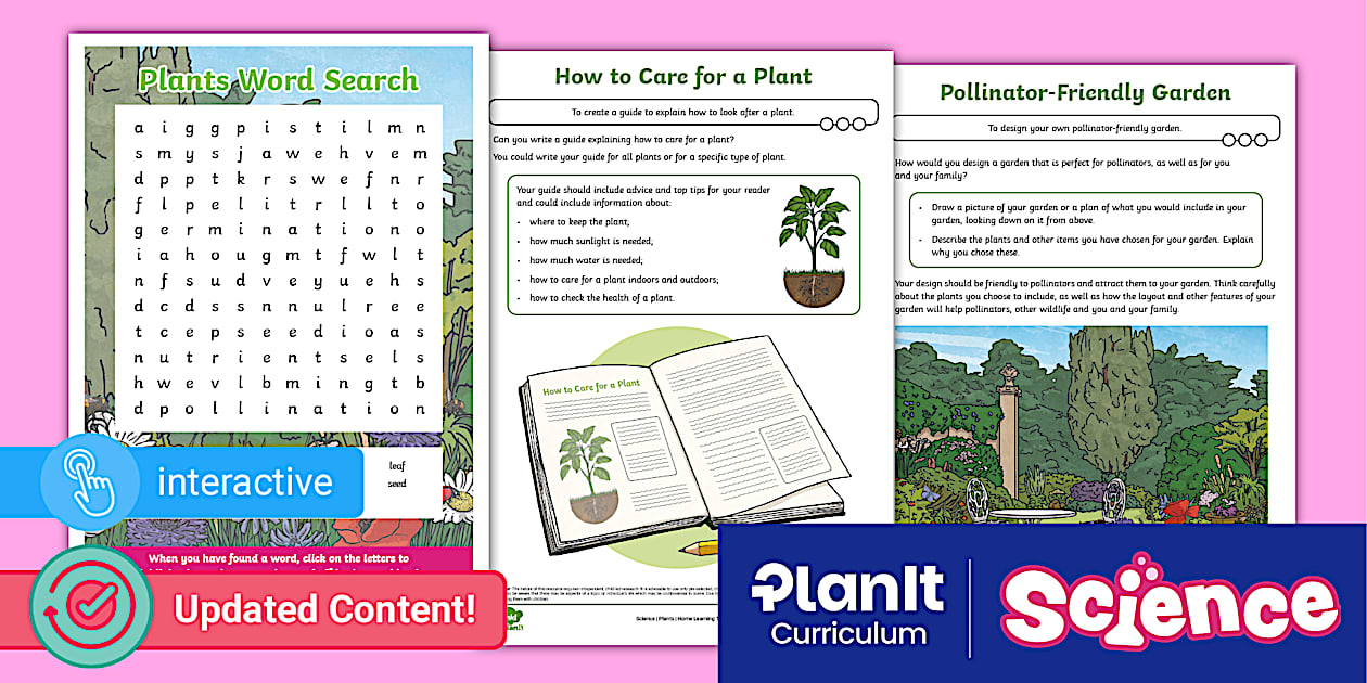 Y3 Plants: Home Learning Tasks (teacher made) - Twinkl