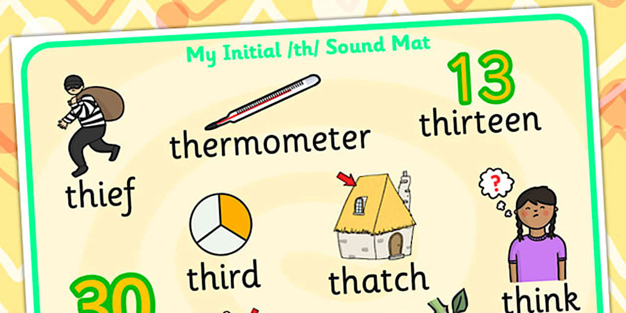 Black and White th Sound Mat (teacher made) - Twinkl