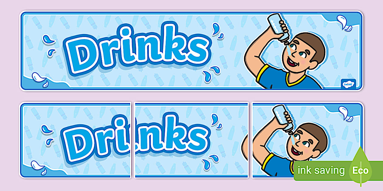 Drinks Display Banner (teacher made) - Twinkl