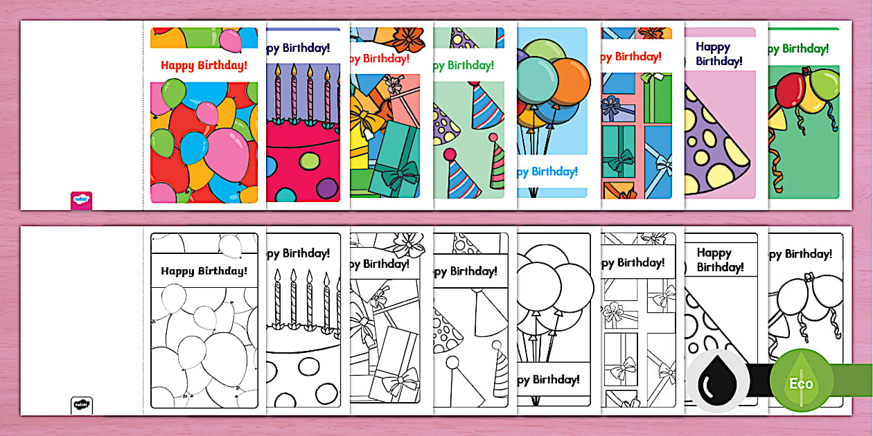 Birthday Card Templates (Teacher-Made) - Twinkl
