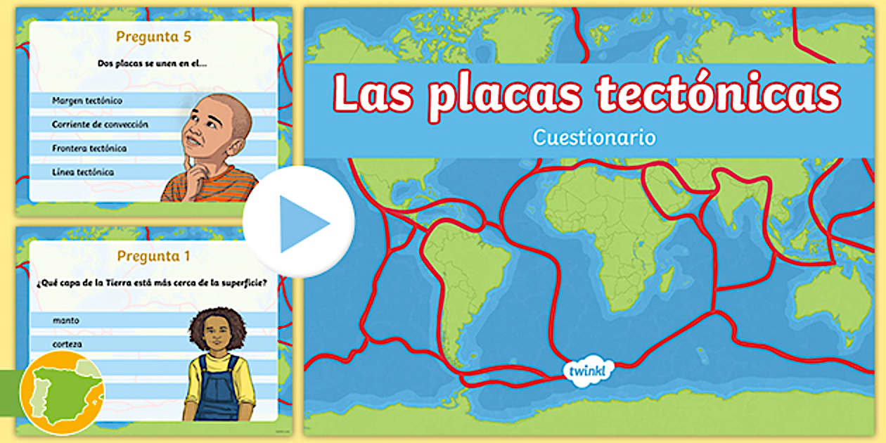 Cuestionario: Las placas tectónicas - Twinkl