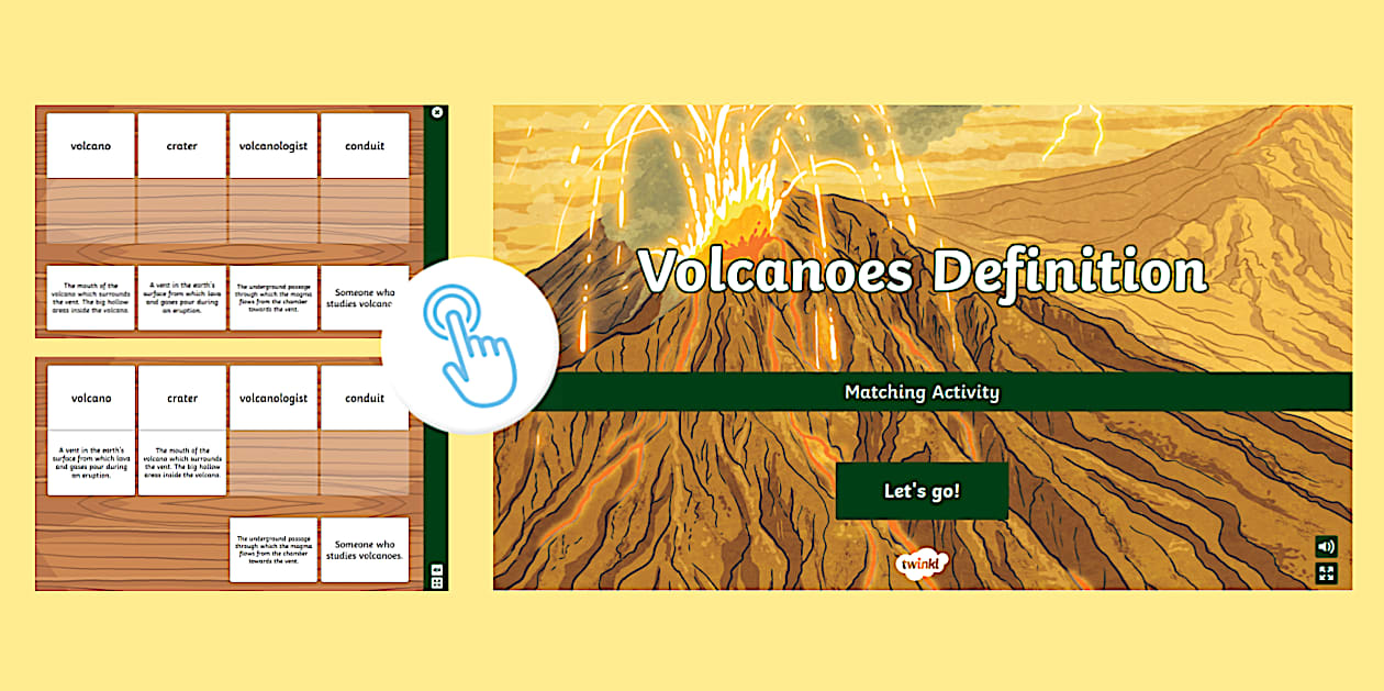 Volcanoes Definition Matching Game (teacher made) - Twinkl