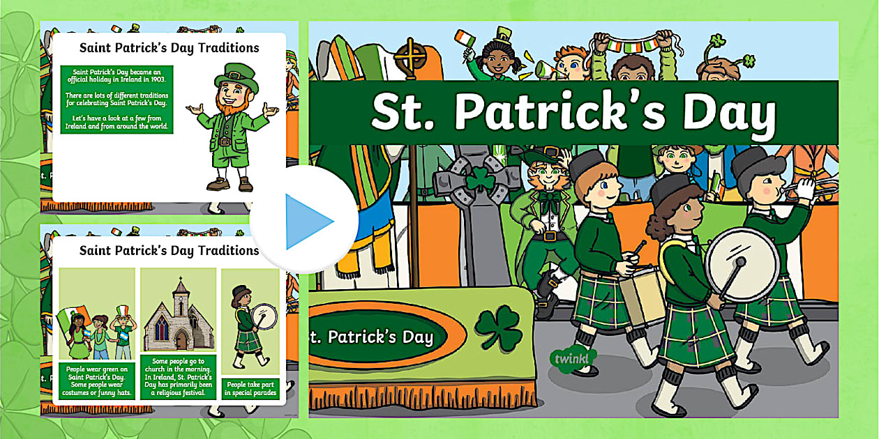 St Patrick's Day Whole School Assembly PowerPoint - Twinkl