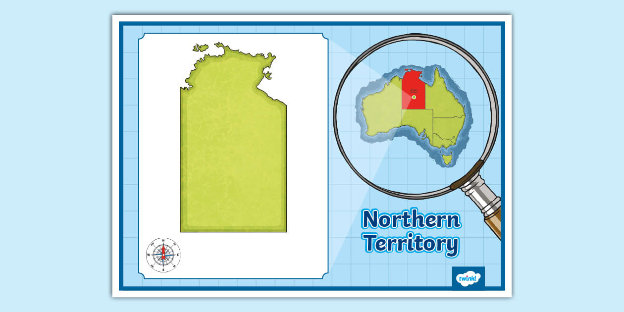 Northern Territory Map Poster (Teacher-Made) - Twinkl