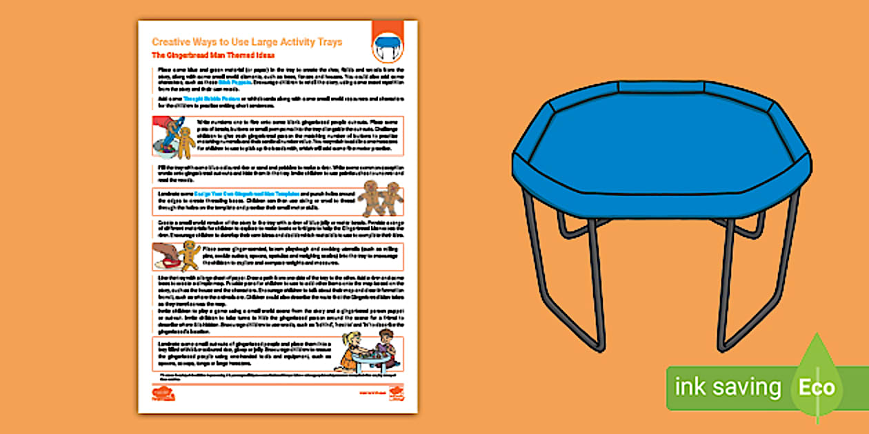 EYFS Activity Tray The Gingerbread Man-Themed Ideas - Twinkl
