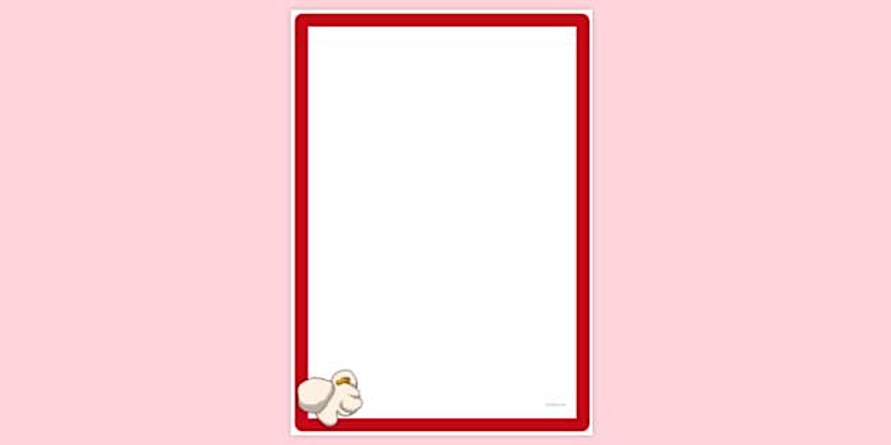 Simple Popcorn Page Border | Page Borders | Twinkl - Twinkl