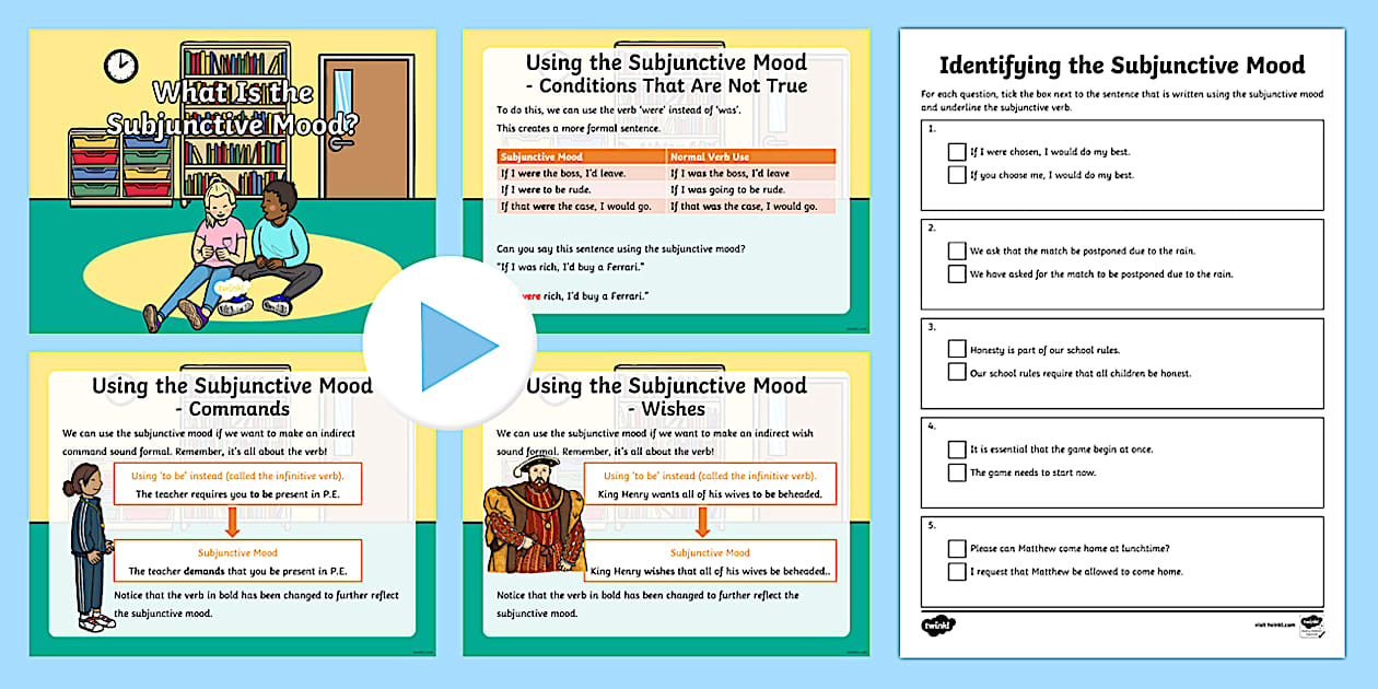 Lesson Pack - Identifying the Subjunctive Form - Twinkl