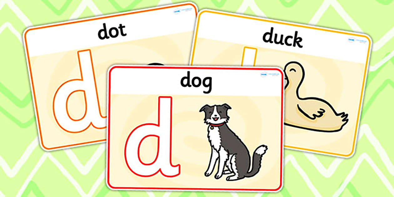 Initial d Sound Modelling Dough Mats (teacher made) - Twinkl